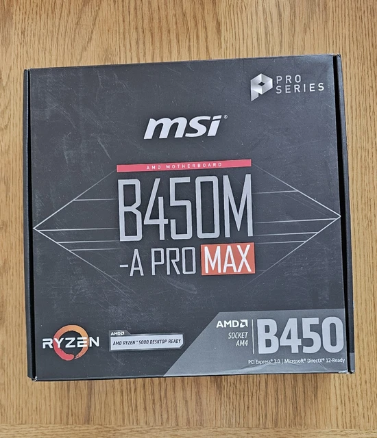 MSI GAMING B450M PRO MAX ~ ATX Motherboard ~ (AMD Socket AM4) £73.51 ...