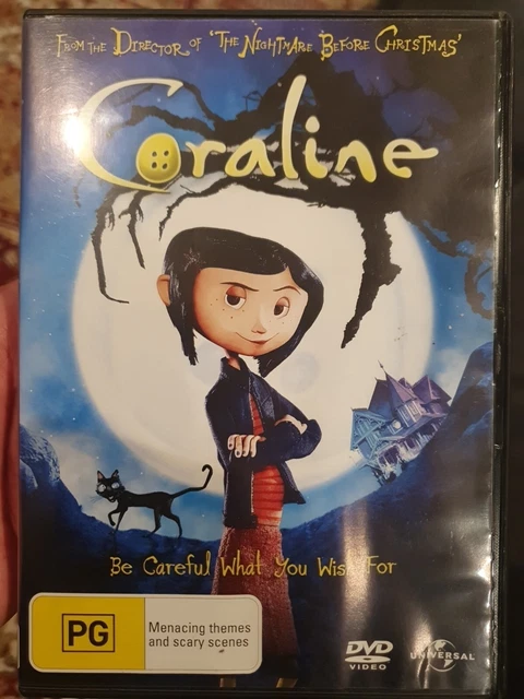 CORALINE STOP-MOTION ANIMATION Dvd Cartoon Dakota Fanning Henry Selick ...