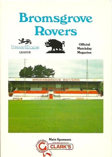 BROMSGROVE ROVERS V BURTON ALBION APRIL 1990 BEAZER HOMES PREMIER ...