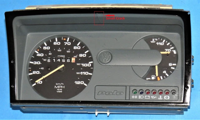 VW POLO MK2 Facelift Speedo Clock 120 MPH Speedometer 867919035AE 1991 ...