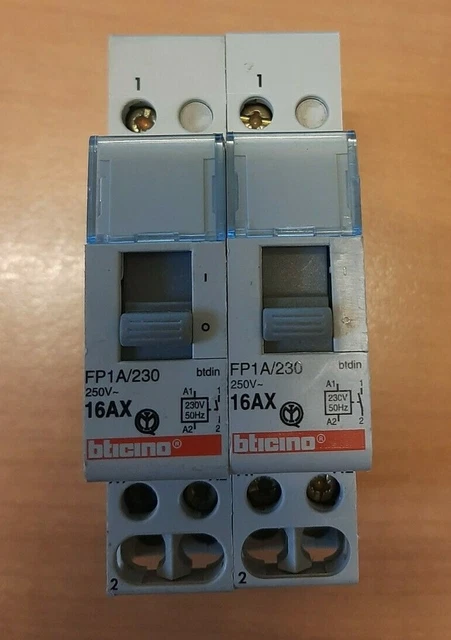RELE' PASSO/PASSO 1NO 16A 230Vac Fp1A/230 Bticino Stock 2 Pezzi Usato ...