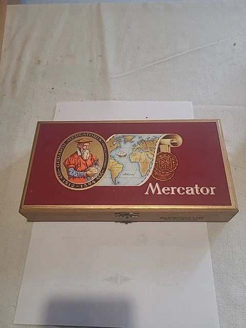 ANCIENNE BOITE A Cigare en Bois de COLLECTION MERCATOR SATURNUS ( 25 ) EUR 20,00 - PicClick FR