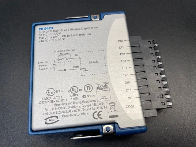 NATIONAL INSTRUMENTS NI 9423 8 channel Digital Sinking Input Module £89 ...