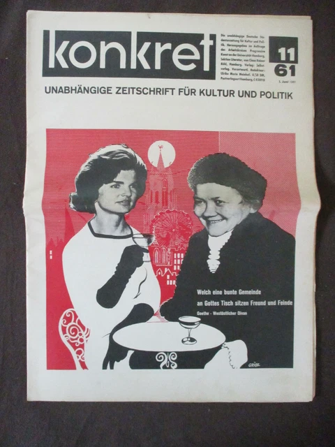 KONKRET 1961 JACKY Kennedy Arno Schmidt Erstveröffentlichung Robert ...