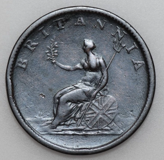 1806 GEORGE III HALFPENNY, BRITISH COPPER COIN, SOHO MINT, aVF £4.00 ...