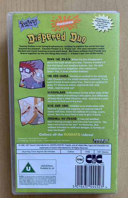 RUGRATS DIAPERED DUO VHS Kids Video Cassette Tape Nickelodeon - FAST UK ...