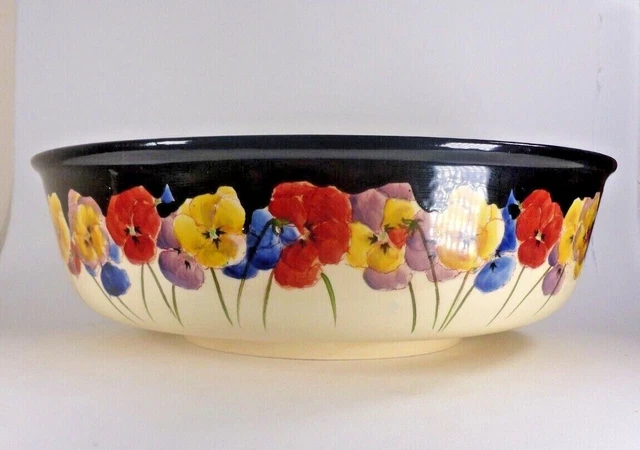 RARE ROYAL DOULTON Seriesware Huge Bowl - Pansies D4273 - Pansy Art ...