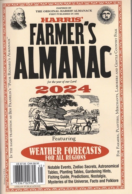 HARRIS FARMER'S ALMANAC 2024 £7.58 - PicClick UK