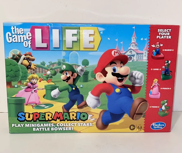 HASBRO GAMING THE Game of Life Super Mario Edition Board Game Complete ...