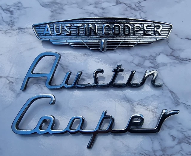 ORIGINAL VINTAGE/CLASSIC 1960S Austin Mini Cooper x3 Chrome Car Badges ...