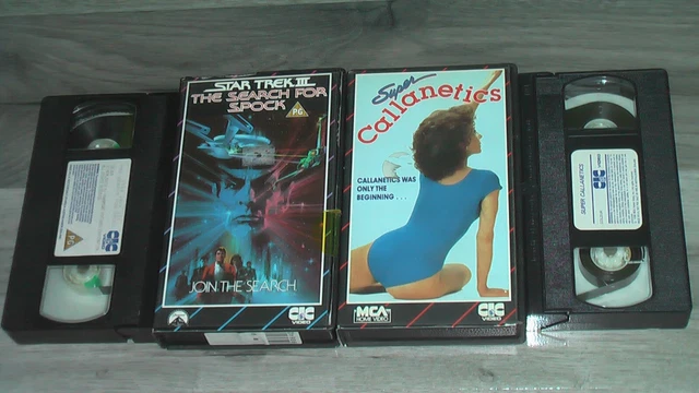 X2 VHS VIDEO Tape Joblot Star Trek 3 Search Spok & Super Callanetics ...