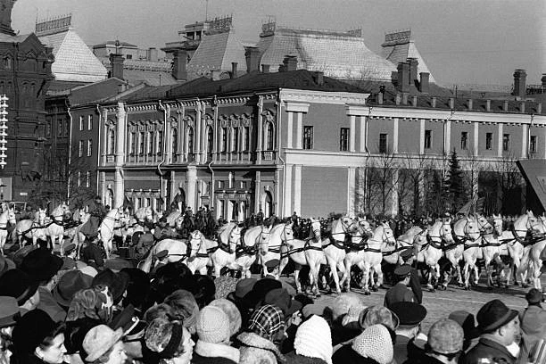 MILITARY PARADE FOR the 50th anniversary of the USSR Russia 1967 Old ...