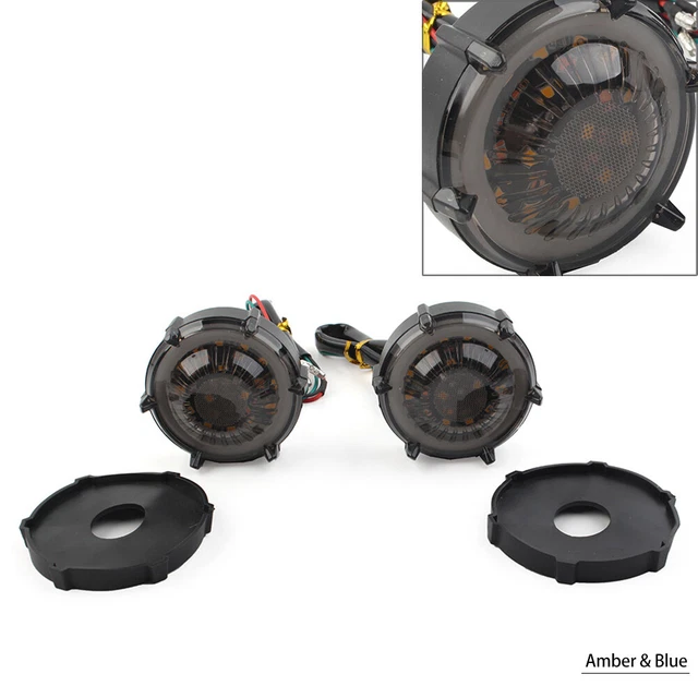 2X DRL LED Flashers Motor Turn Signal Warning Lights Rotating Flowing ...