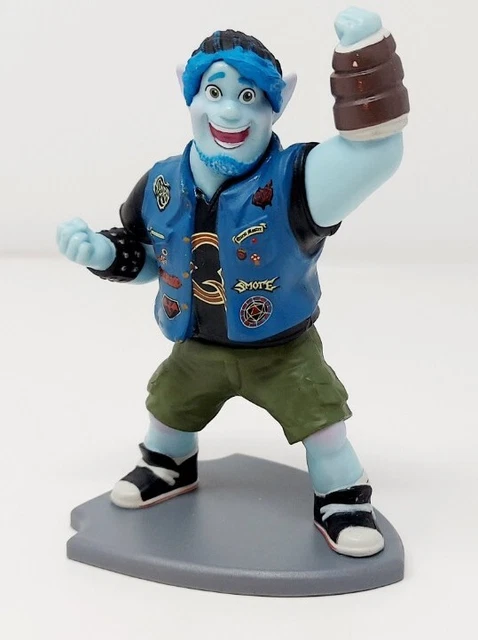 DISNEY PIXAR ONWARD Barley Lightfoot Blue Elf 4” PVC Cake Topper Figure ...