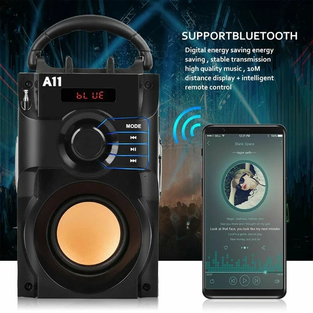 HEAVY BASS PORTABLE Bluetooth Speakers MP3 with Remote FM MIC Karaoke £ ...