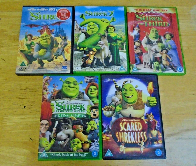 SHREK - COMPLETE Movie Quadrilogy & Special - 5x DVD Bundle - Region 2 ...