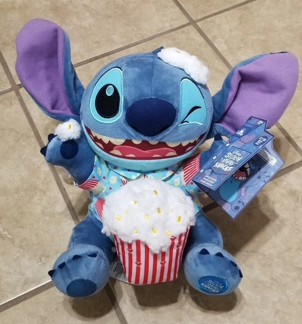 DISNEY STITCH ATTACKS Snacks Popcorn Stitch 12 Inch Plush & Pin Set £94 ...