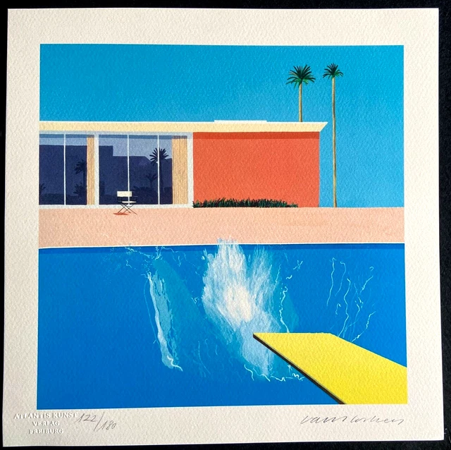 DAVID HOCKNEY LITHOGRAPH 180 Ex (Takashi Murakami-Keith Haring-Edward ...