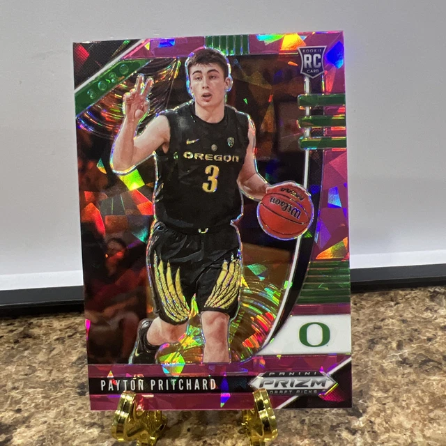 2020 PANINI PRIZM Draft Pick PAYTON PRITCHARD recrue 36 rose fissuré ...