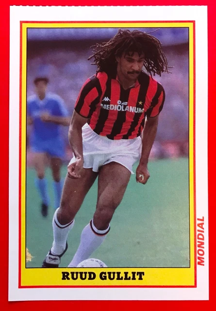 RUUD GULLIT ROOKIE Card 1988 Milan Ac Fiche Mondial Collection Football ...
