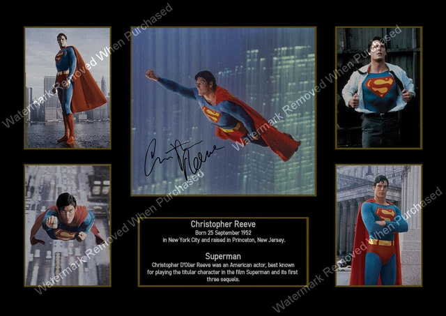 SUPERMAN 1978-1987 CHRISTOPHER Reeve Cast Signed Limited Edition A4 ...