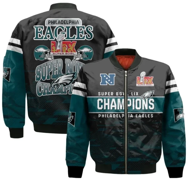 PHILADELPHIA EAGLES SUPER Bowl Lix Champions Bomber Jacket, Gift For ...