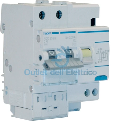 HAGER DIFFÉRENTIEL MCB Disjoncteur 2 Pôles 2P 30MA 10A 4.5KA C 4M ADC22 EUR 108,73 - PicClick FR
