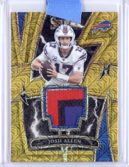 PATCH JOSH ALLEN 2021 Panini Select Football Sparks Or Prixm 05/10 ...