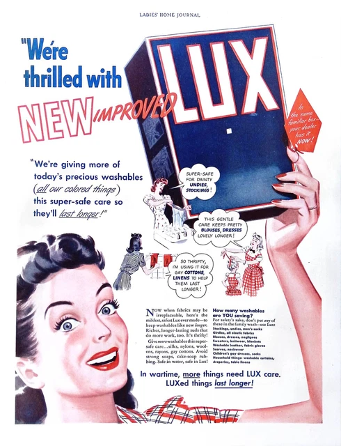 SOAP 1939 PRINT Ad Lux Laundry Soap Super-Safe for Precious Washables ...