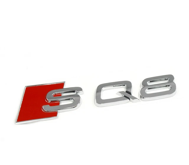 AUDI Q8 EMBLÈME, Logo, autocollant coffre arrière SQ8 Line Chrome EUR ...