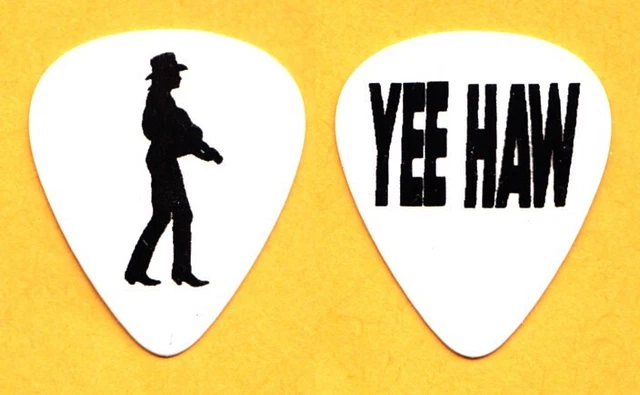 ALAN JACKSON SIGNATURE Yee Haw Silhouette Blanc/Noir Guitare Pick ...