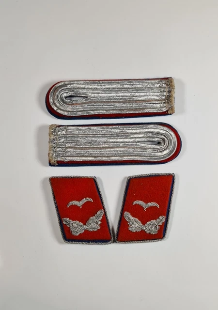 WW2 ORIGINAL GERMAN Luftwaffe Flak Reserve Collar Tabs & Shoulder ...