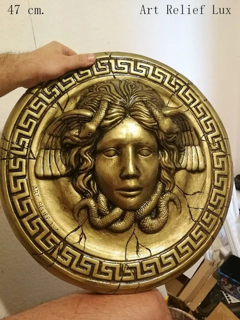MEDUSA STUCCO GIPS Bas Relief Greek Rosette Greek Style Versace Stucco ...