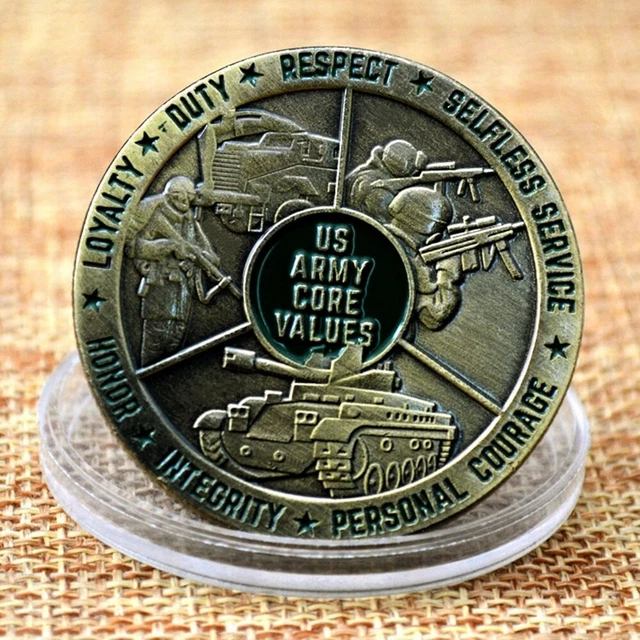 US MILITARY ARMY Core Values Challenge Coin Medal Collectible Gift EUR ...