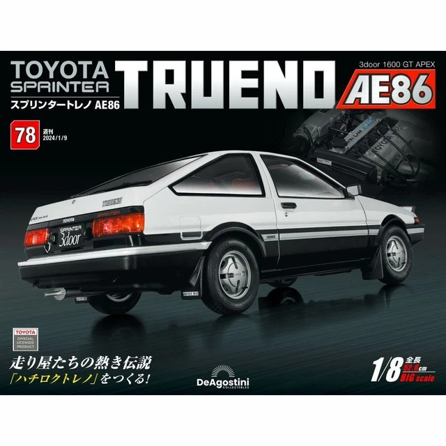 DEAGOSTINI WEEKLY TOYOTA SPRINTER TRUENO AE86 1/8 Scale No.78 from ...