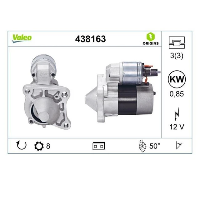 VALEO 438163 DÉMARREUR pour Renault Clio II Nissan Kubistar Dacia Dokker EUR 151,34 - PicClick FR