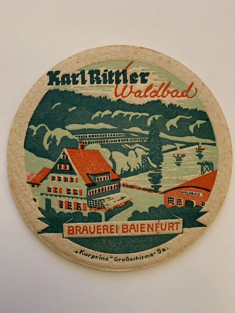 BIERDECKEL BRAUEREI KARL Rittler Baienfurt Waldbad "Kurprinz ...