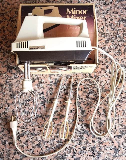 ANCIEN BATTEUR ÉLECTRIQUE MOULINEX Type 274 Fonctionnel + 2 jeux de ...