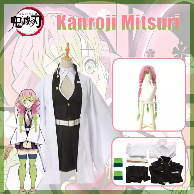 Anime Demon Slayer Kanroji Mitsuri Cosplay Kimetsu No Yaiba Kimono