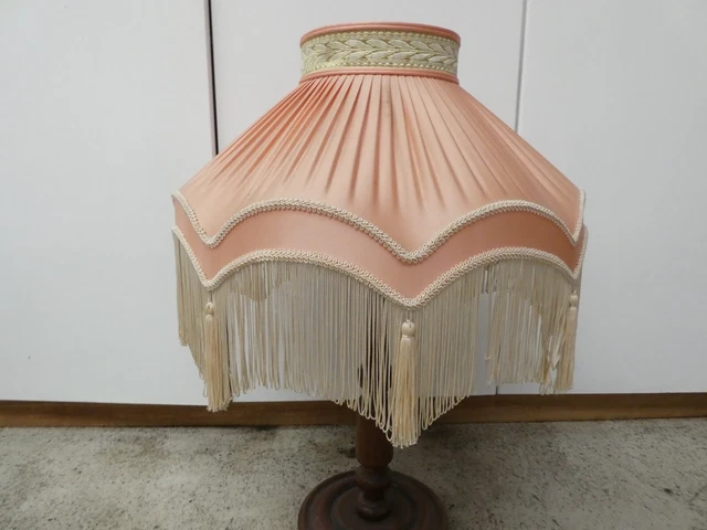 VINTAGE ART DECO Pleated Tassled Lampshade Ballerina Princess Lamp ...