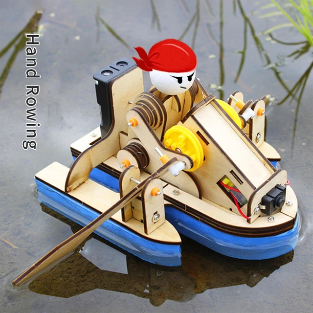 MINI BOAT MODEL Kits Self Assembly Brain Teaser Building Model Toy Kids ...