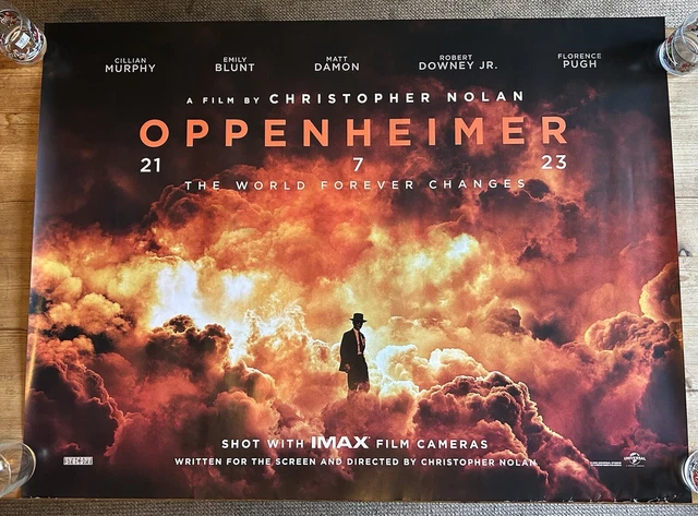 OPPENHEIMER ORIGINAL QUAD Cinema Poster Christopher Nolan, Cillian ... OPPENHEIMER ORIGINAL QUAD Cinema Poster Christopher Nolan, Cillian ...