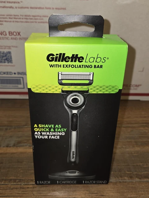 GILLETTE LABS RAZOR with Exfoliating Bar Shave Men 1 Razor 1 Cartridge ...
