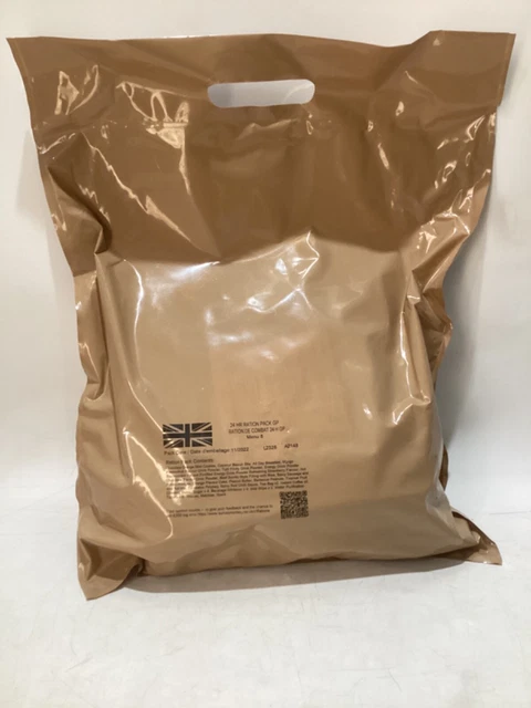 BRITISH ARMY ISSUE 24 hour ration pack MRE camping Packed date 11/2022 ...