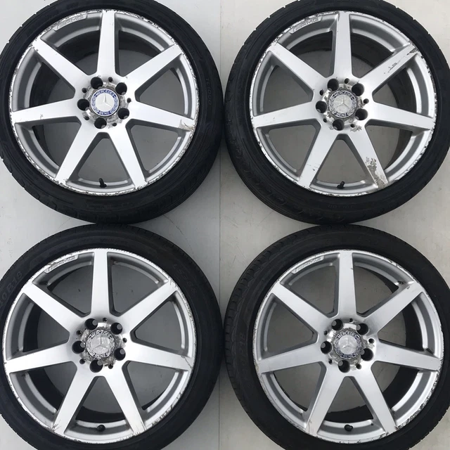 GENUINE MERCEDES BENZ C Class 18" Alloy Wheels Tyres 225 40 255 35 w204 ...