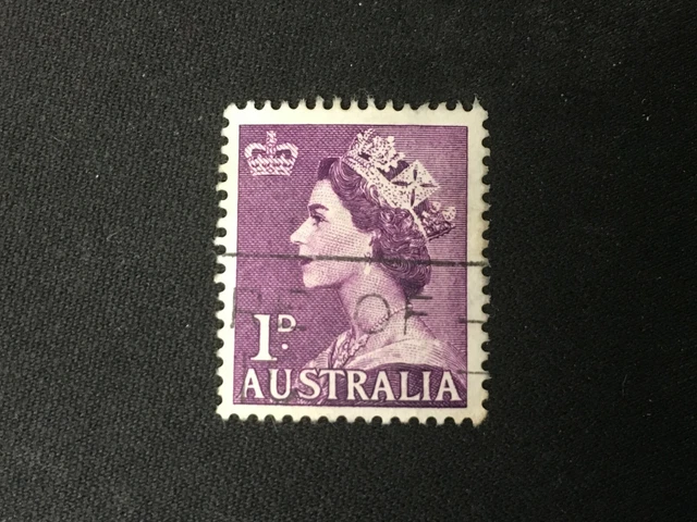1953 AUSTRALIA QUEEN Elizabeth Definitives No Wmk 1D Violet Qeii - Used ...