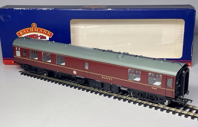 BACHMANN 39-261A BR Mk1 RMB Miniature Buffet Car Coach BR Maroon W1815 ...