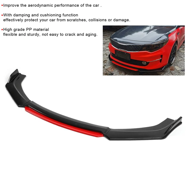 UNIVERSAL FRONT BUMPER Lip Spoiler Chin Body Kit Protection PP Car ...