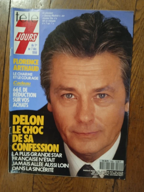 MAGAZINE TÉLÉ 7 jours de 1990 - Alain Delon EUR 5,00 - PicClick FR