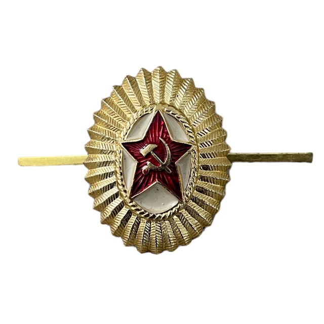 USSR Badge USSR Soviet Army BIG RED STAR Hat Cap Badge / Cockade Enamel ...